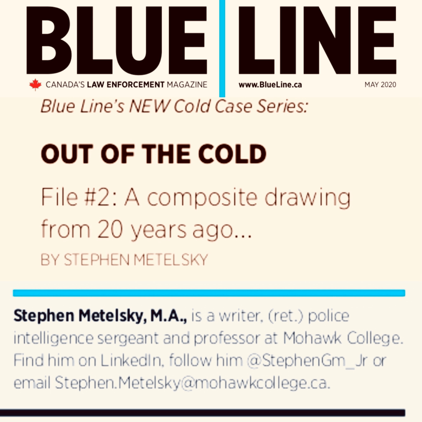 Out of the Cold – Cold Case file #2 [Blue Line Magazine] – Undercover ...